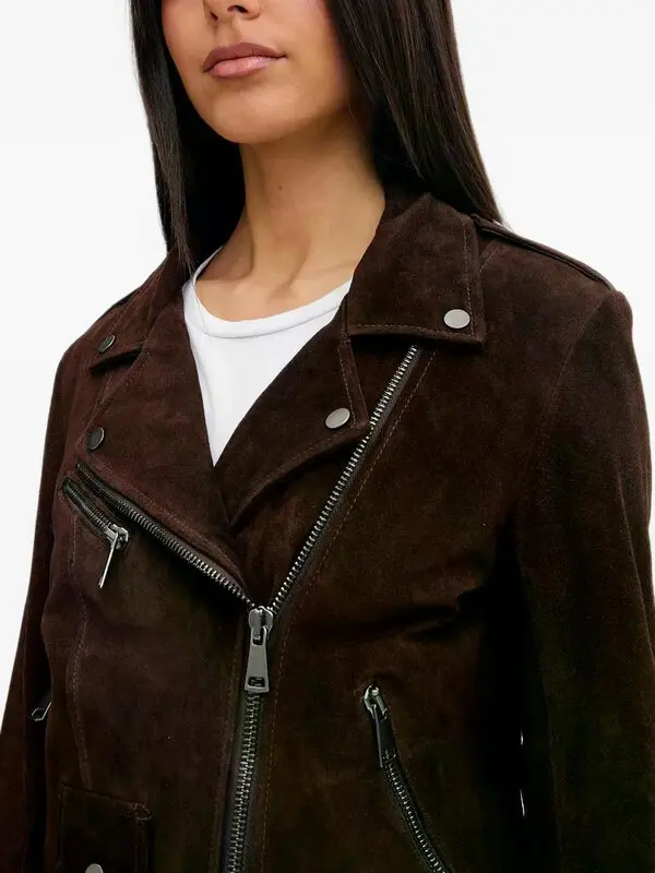 VICOLO Fringe-trimmed Biker Jacket