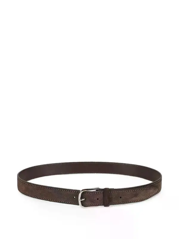 Orciani Suede-finish Topstitched Belt