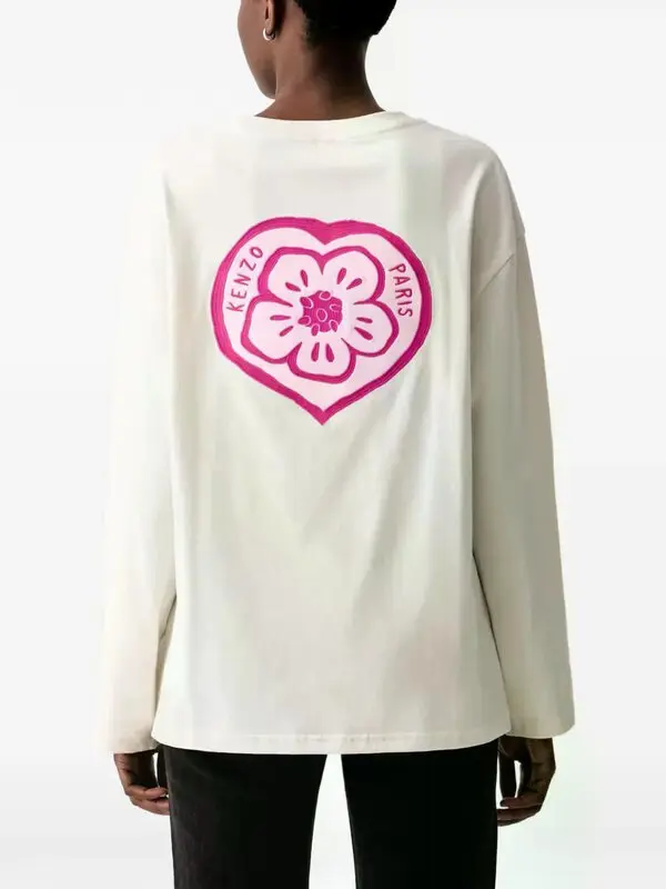 Kenzo Boke Heart Logo-embroidered Long-sleeved T-shirt