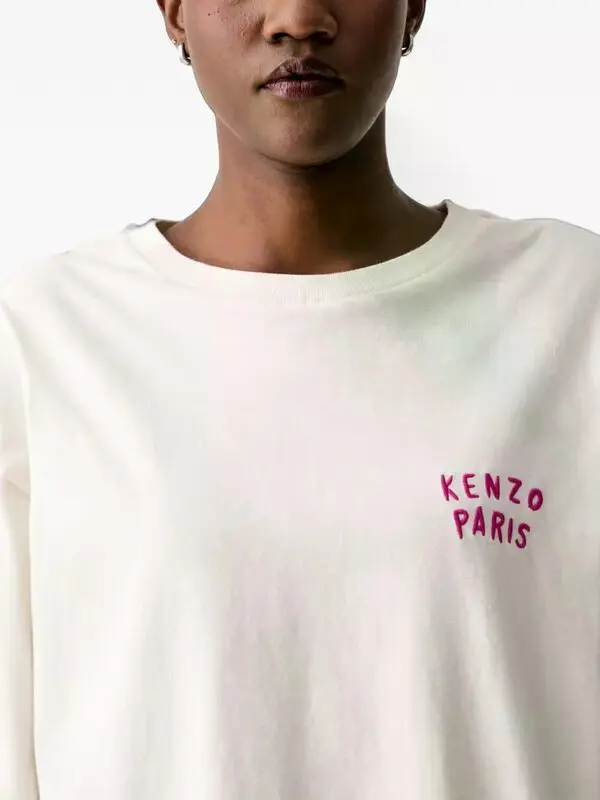 Kenzo Boke Heart Logo-embroidered Long-sleeved T-shirt