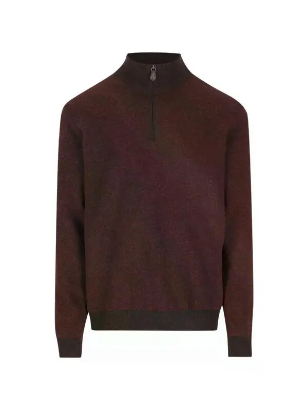 Loro Piana Roadster Quarter-zip Cashmere Sweater - Red