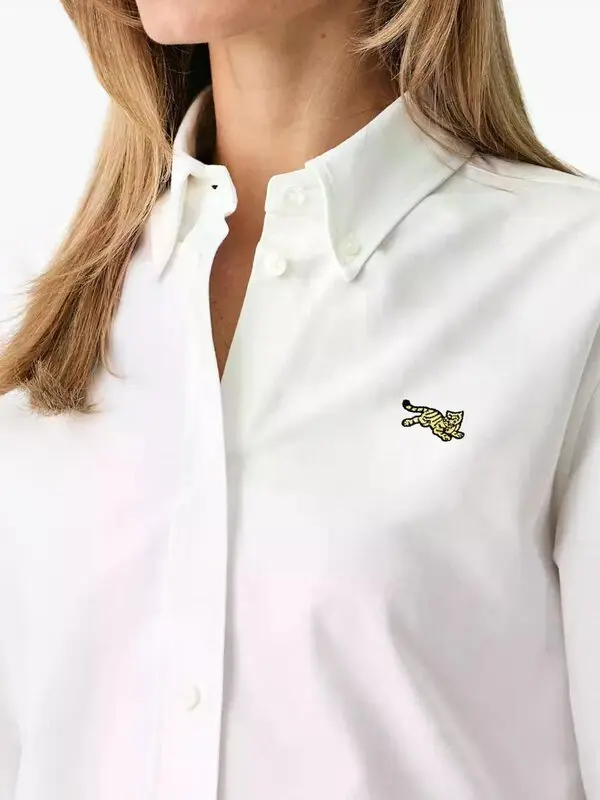 Kenzo Jumping Tiger Embroidered-logo Shirt