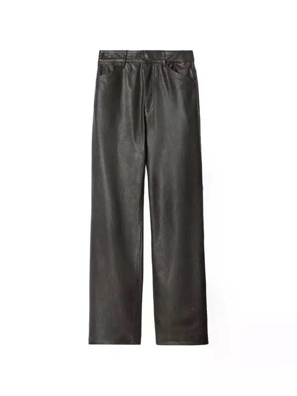 LEMAIRE Glossy Leather Straight Pants