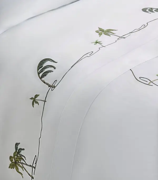 Loretta Caponi Garden Of Eden Super King Flat Sheet - White