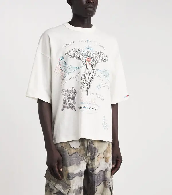 REPRESENT Organic Cotton-hemp Printed T-shirt