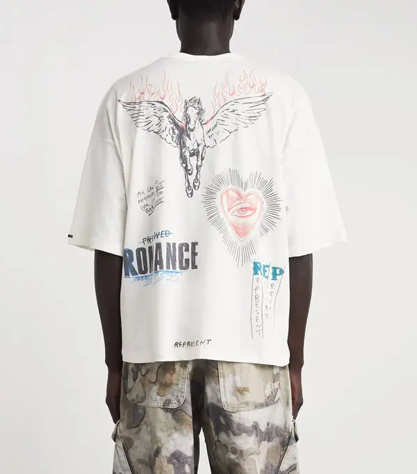 REPRESENT Organic Cotton-hemp Printed T-shirt