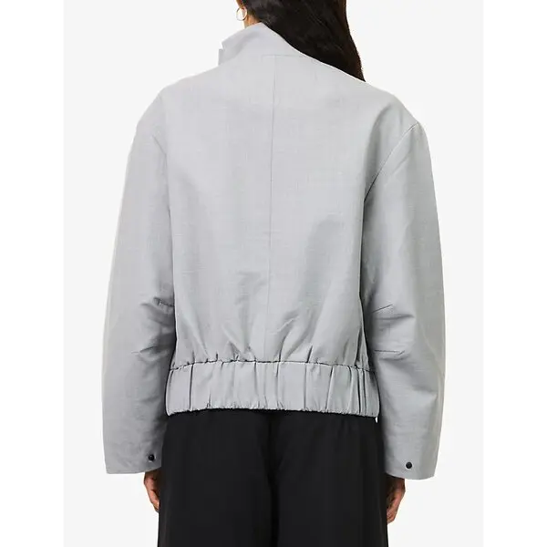 SIR. Belle Funnel-neck Wool-blend Bomber Jacket