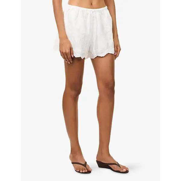 Dissh Cordelia Embroidered Ramie Shorts