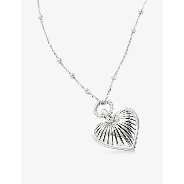 MISSOMA Ridge Heart Charm -plated Brass Pendant Necklace