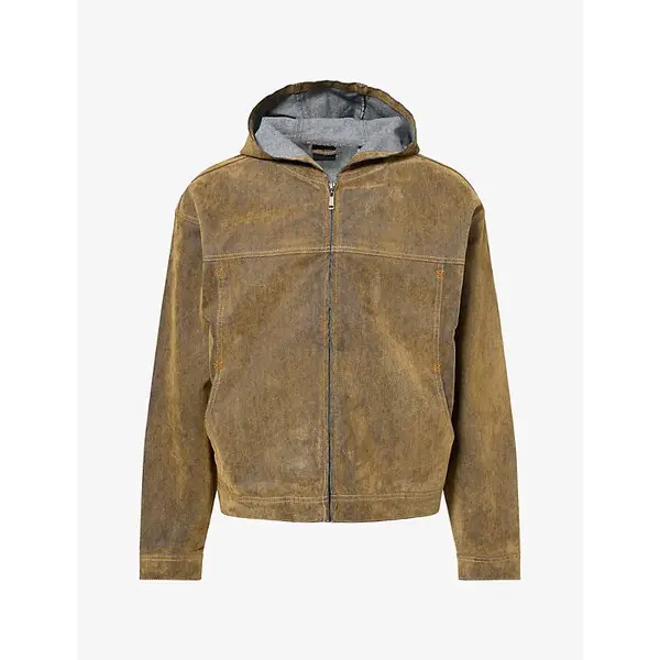 DAILY PAPER Velvet Shield Hooded Denim Jacket
