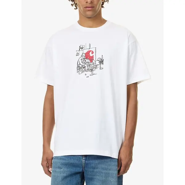 Carhartt Work In Progress Old Painter Graphic-print Cotton T-shirt