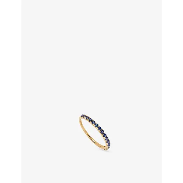 MISSOMA September Birthstone Fine Half 9ct Yellow And 0.64ct Sapphire Eternity Ring - Gold