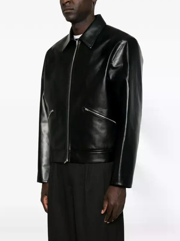 JIL SANDER Zip-up Leather Jacket