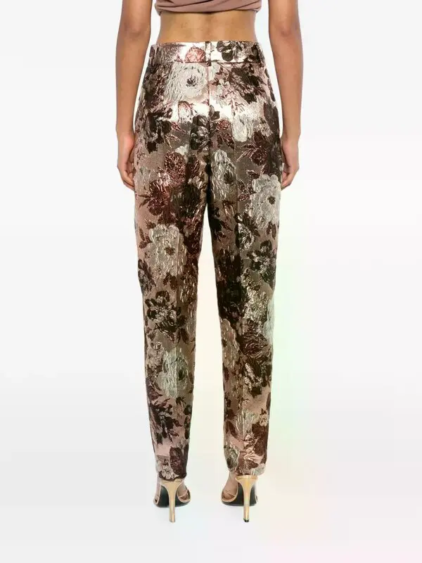 Elie Saab Floral-brocade Trousers