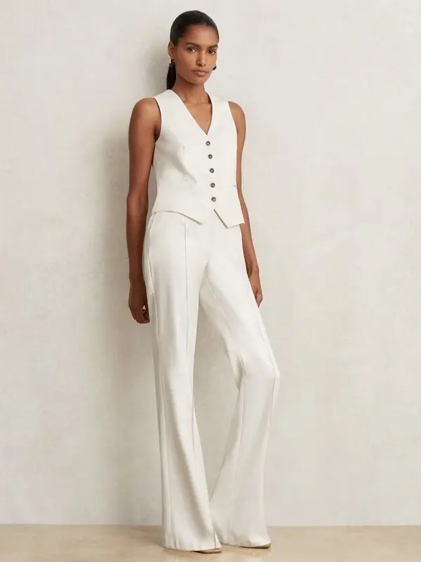 REISS Milllie Woven Single-breasted Waistcoat