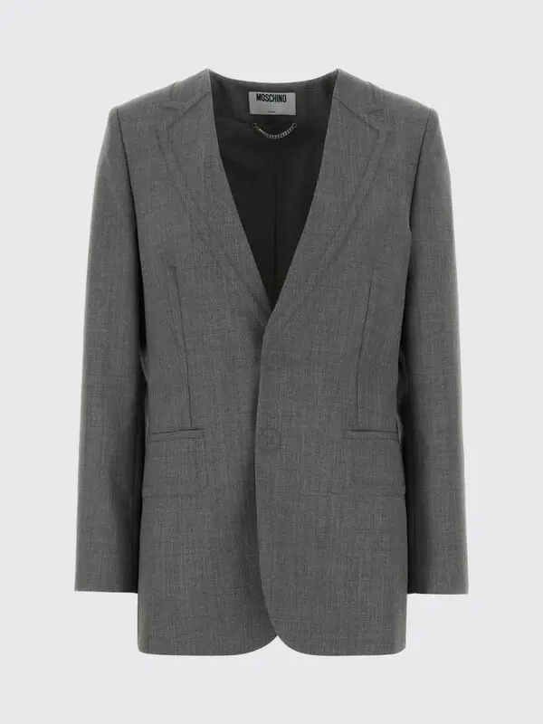 Moschino Single-breasted Wool Blend Blazer