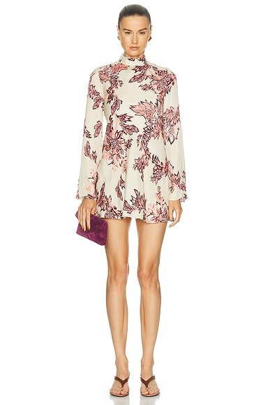 Hemant & Nandita Biased Mock Neck Mini Dress