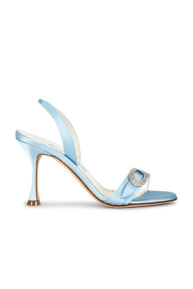 Manolo Blahnik Zutosan 90 Sandal - Light Blue