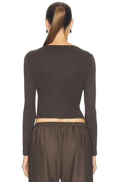 Enza Costa Supima Cotton V-neck Cardigan
