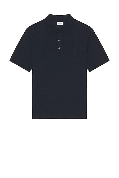 Saint Laurent Cassandre Embroidered Polo