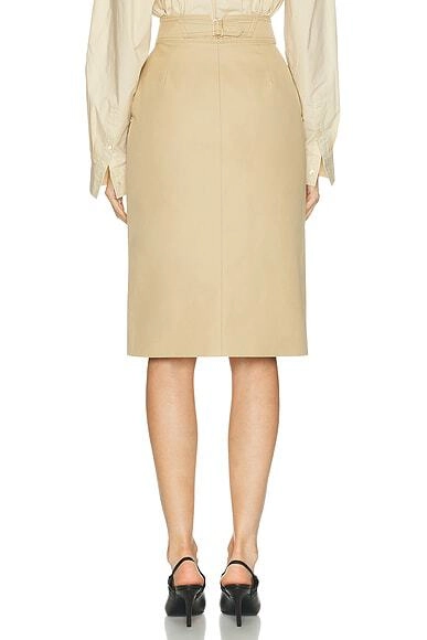 Carolina Herrera Twill Pencil Skirt