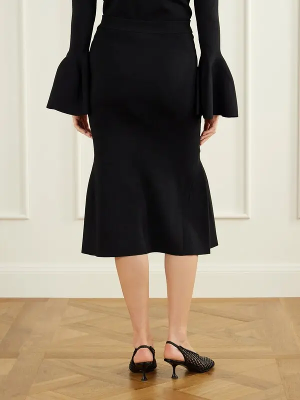Stella McCartney Flared Crepe Midi Skirt