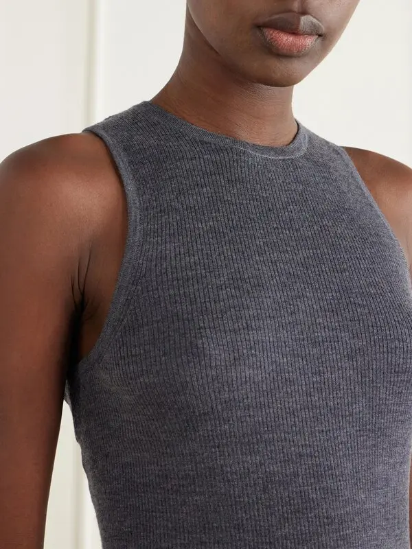 Tibi Ribbed Wool Tank