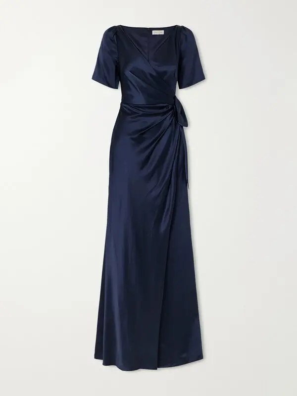 Saloni Marilyn Silk-satin Gown