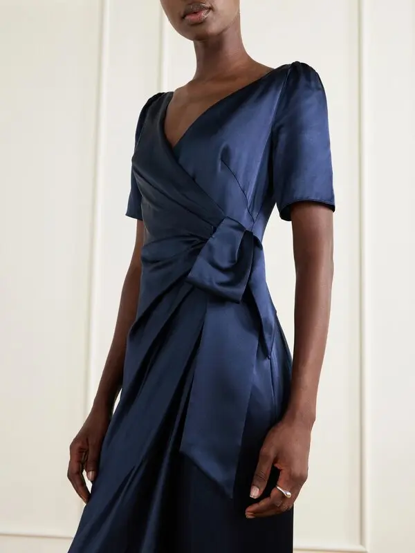 Saloni Marilyn Silk-satin Gown