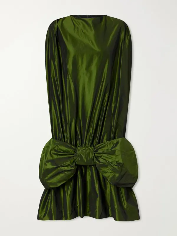 Simone Rocha Bow-detailed Taffeta Midi Dress