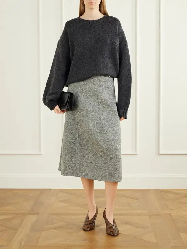 Proenza Schouler Gaelle Wool-blend Midi Skirt