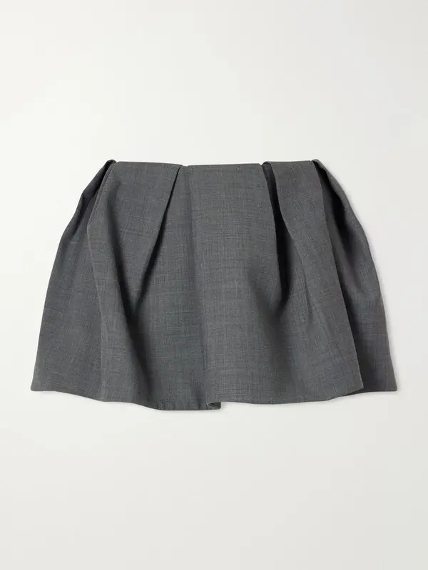 SHUSHU/TONG Wool-blend Mini Skirt - Gray