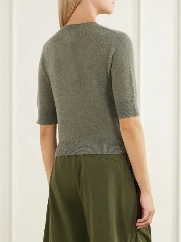 Le Kasha Chypre Cropped Cashmere Sweater