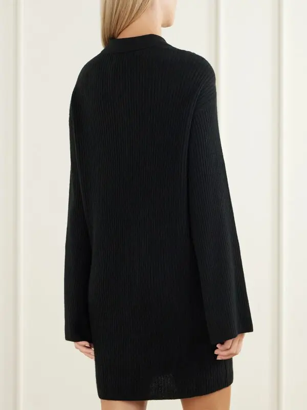 Le Kasha Godda Ribbed Cashmere Mini Dress