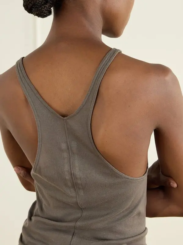 Rick Owens Frayed Cotton-jersey Tank