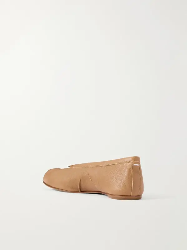 MAISON MARGIELA Tabi Split-toe Textured-leather Ballet Flats