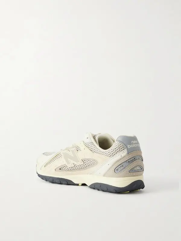 NEW BALANCE Auralee 204l Leather-trimmed Mesh Sneakers - Neutrals