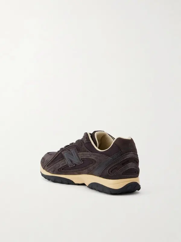 NEW BALANCE Auralee 240 Mesh-trimmed Suede And Nubuck Sneakers
