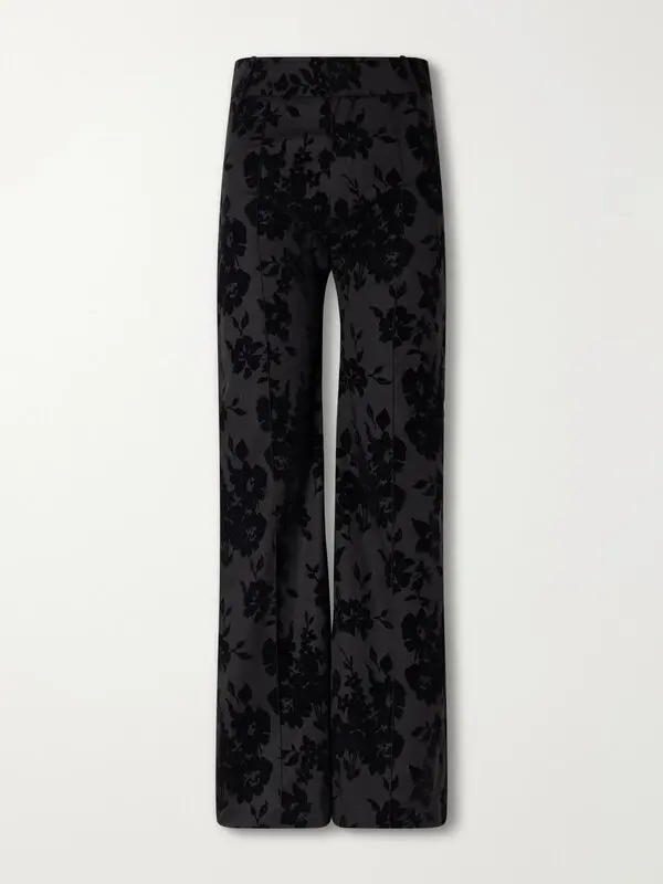 DESTREE Yoshitomo Flocked Straight-leg Pants