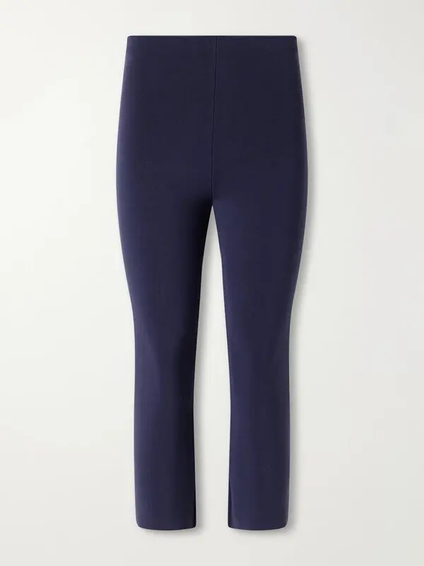 Faithfull The Brand Leandra High-rise Cotton-blend Capri Pants - Blue
