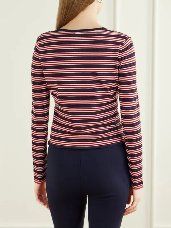 Faithfull The Brand Doris Striped Cotton-blend Cardigan