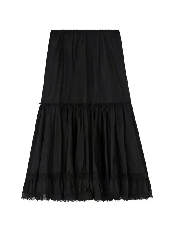 GANNI Flyweight Nylon Skirt - Black