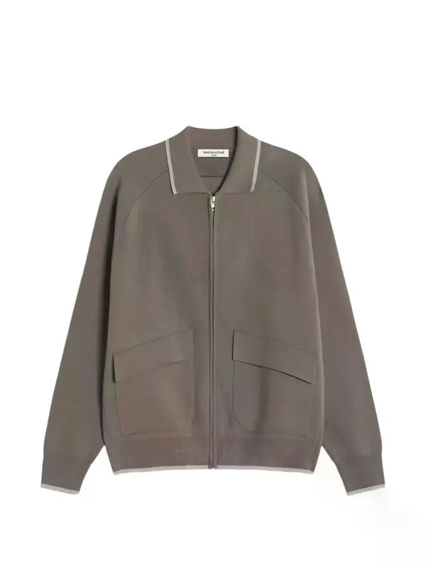 Maison Kitsuné Zip-up Raglan-sleeve Cardigan