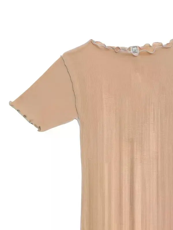BASERANGE Vein Lettuce-trim T-shirt - Neutrals