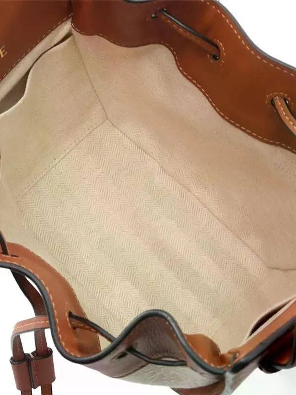 Loewe 2010-2026 Mini Leather And Canvas Hammock Bag Satchel