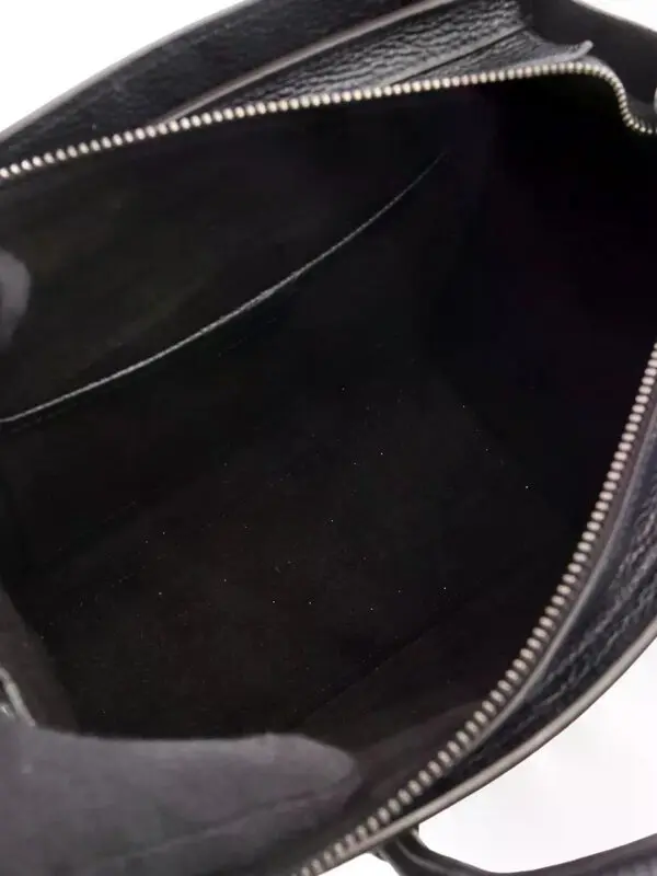Celine Nano Drummed Calfskin Luggage Tote Bag - Black