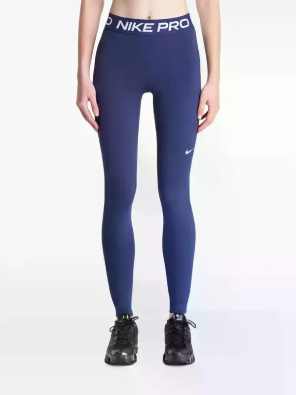 Nike Pro Mid-rise Full-length Leggings - Blue