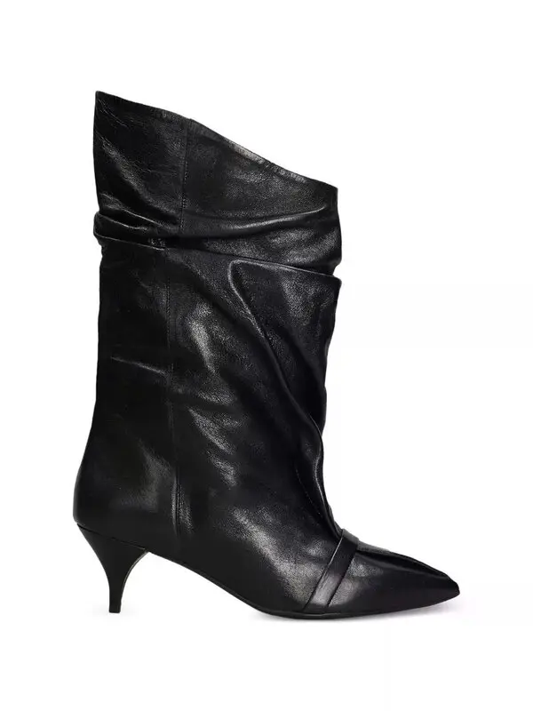 ALCHIMIA Slouchy Pointed-toe Ankle Boots - Black