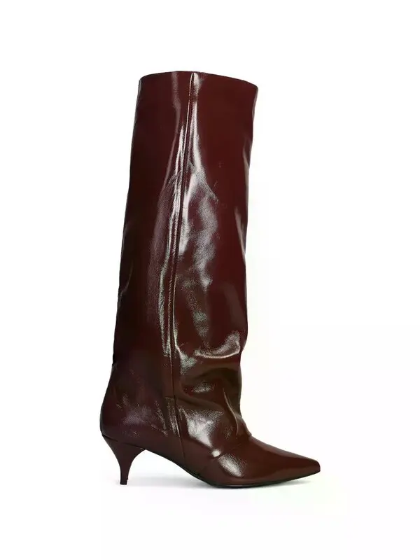 ALCHIMIA Pointed-toe Slouchy Boots - Red