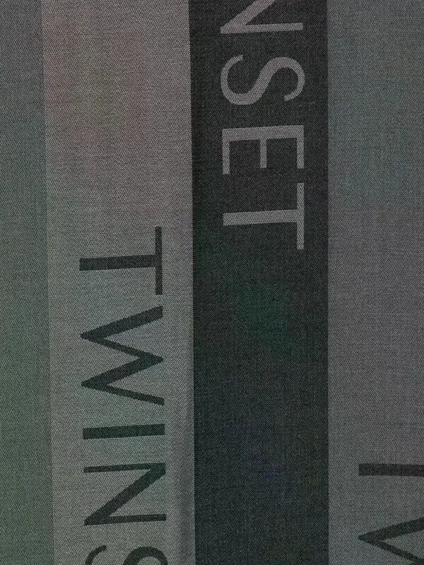 TWINSET Logo-print Frayed Scarf